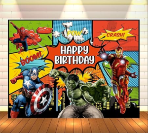 Marvel Theme Party Decoration Banner - Birthday King