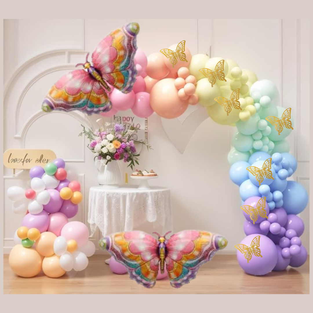 butterfly theme birthday party set - Birthday King